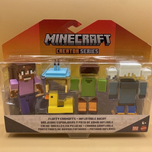 Toys | Mattel Minecraft Creator Series Fluffy Earmuffs Inflatable Ducky ...